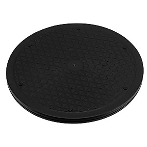 SINJEUN 8 PCS 12 Inch 360° Rotating Swivel, Rotating Swivel Stand Turntable Lazy Susan Monitor Stand for Plants, Models and Handicraft, Black