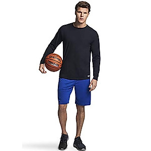 Russell Athletic Mens Cotton Performance Long Sleeve T-Shirts T Shirt, Black, Small US