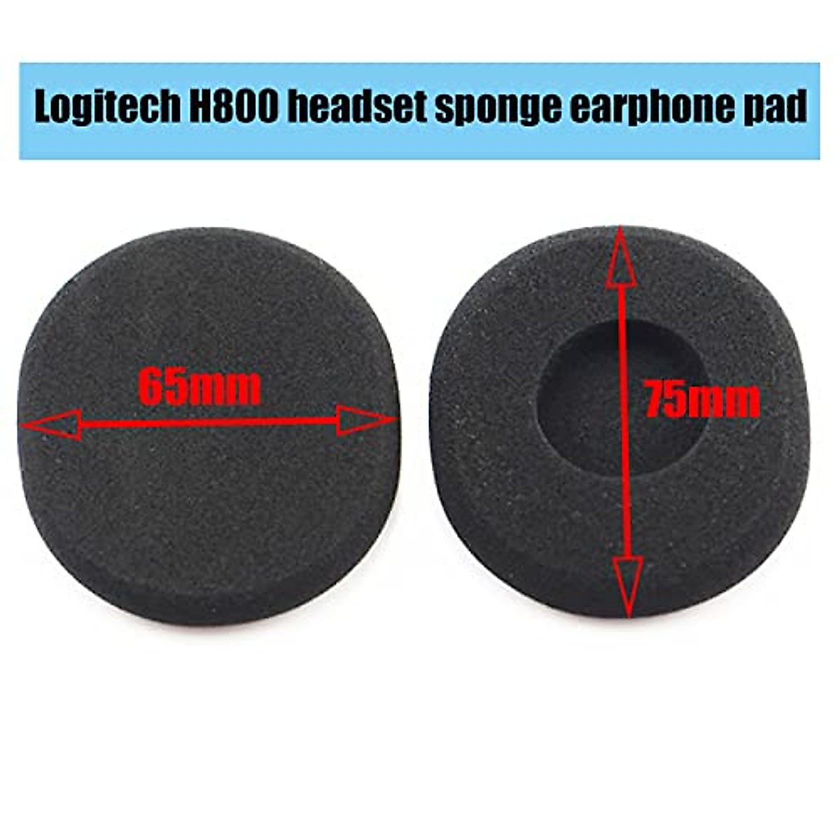 Replacement Foam Earpads Compatible with Logitech H800 Wireless Headphones,Soft and Durable Sponge Ear Cushions,Headset Ear Covers Repair Parts