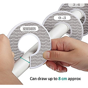 Lemonfilter Toddler Hangers with Baby Closet Dividers, 36 Pack Baby Hangers for Nursery Infant Clothes, Ultra Thin Space Saving White Hangers with 8 Wardrobe Hanger Dividers from Newborn to Toddlers