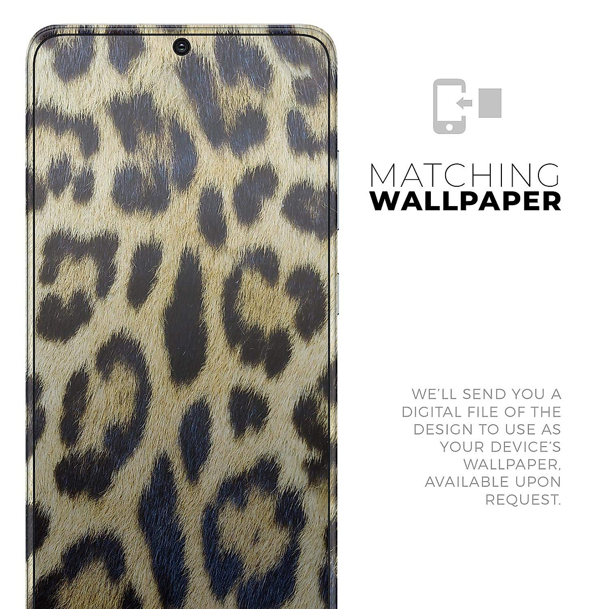 DesignSkinz Real Leopard Hide V3 2 Protective Vinyl Decal Wrap Skin Cover Compatible with The Samsung Galaxy S20 (Screen Trim & Back Glass Skin)
