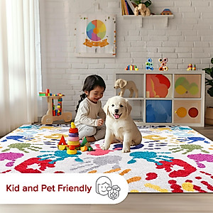 nuLOOM Pinkie Handprint Kids Area Rug, 3x5, Multi