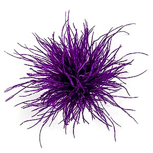 Colorful Luxury Ostrich Feather Brooch Jewelry Scarf Clip for Men Women Brooches Lapel Pins Dresses Gift Accessory, black