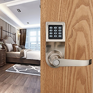 HENYIN Digital Door Lock,Unlock with M1 Card, Code and Key,Handle Direction Reversible (Card+Remote)