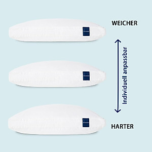 ACCURATEX Premium Bed Pillows King Size Set of 2, Shredded Memory Foam Pillow Hybrid with Fluffy Down Alternative Fill Removable Cotton Cover, Adjustable Firm Pillow for Side,Back,Stomach Sleepers