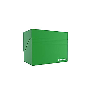 Gamegenic Side Holder 80+ Casual Deck Box | Double-Sleeved Card Storage with Flex Card Divider | Premium Card Game Protector | Cobra Neck Technology | Holds up to 80 Cards | Green Color | Made