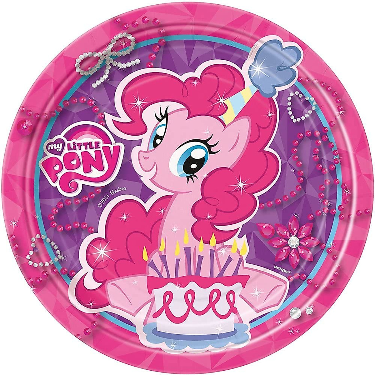 My Little Pony Birthday Party Supplies Favor Deluxe Bundle Pack Serves 16 includes 16 Plates, 16 Napkins, 1 Table Cover, 1 Banner, 16 Loot Bags, 24 Tattoos, 1 Dinosaur Sticker Sheet