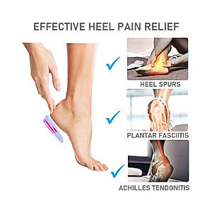 VivoFoot Gel Heel Cups, Shoe Inserts for Plantar Fasciitis, Heel Spur & Achilles Pain Relief, Heel Lift Inserts for Men & Women (Large: Men 7-11) Blue