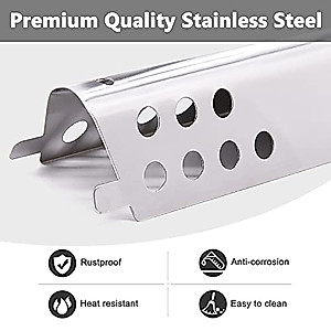 Adviace Grill Parts Kit Compatible with Charbroil 463342119 463377319 463347017 463335517 463376319 463347418 463376519 Grills, 4-Pack Grill Burners & Heat Plates & Ignitors, 3-Pack Crossover Tubes