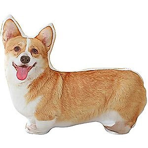 MISS TUTU Corgi Dog Super Soft Plush Throw Pillow Animal Pillow Plush Cushion