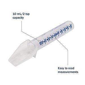 Ezy Dose Kids Oral Liquid Medicine Spoon, For Baby & Toddler, 10mL/2 TSP Capacity, Calibrated