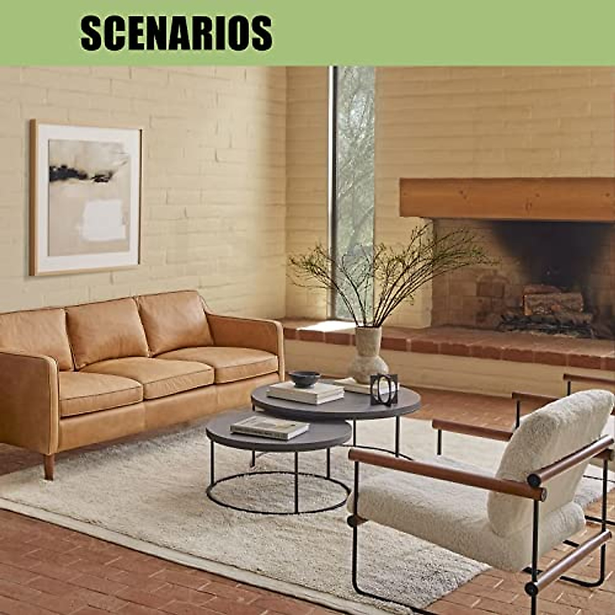 jiexi 28.3in Modern Boucle Fabric Accent Chair with Arms for Living Room, Modern Tufted Single Sofa for Bedroom, Upholstered Reading Comfy Armchair, with Metal and Wooden Frame