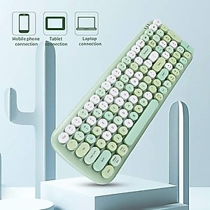Wireless Bluetooth Keyboard, Universal Portable Multi?Device Keyboard for Bluetooth 5.1 Wireless Keyboard for Laptop Mobile Phone Tablet(Green)