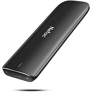 Netac SSD External Drive, Portable SSD 250GB for Type C, Up to 980MB/s, NVME SSD PCIE, USB 3.2 Gen2 10Gbps External Solid State Drive