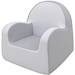 Baby Care Leather Kids Sofa (Gray) | High-end Quality Toddler Chair and Kids Couch for Boys and Girls | Waterproof, Ergonomic, Easy to Clean, No Glue Used …