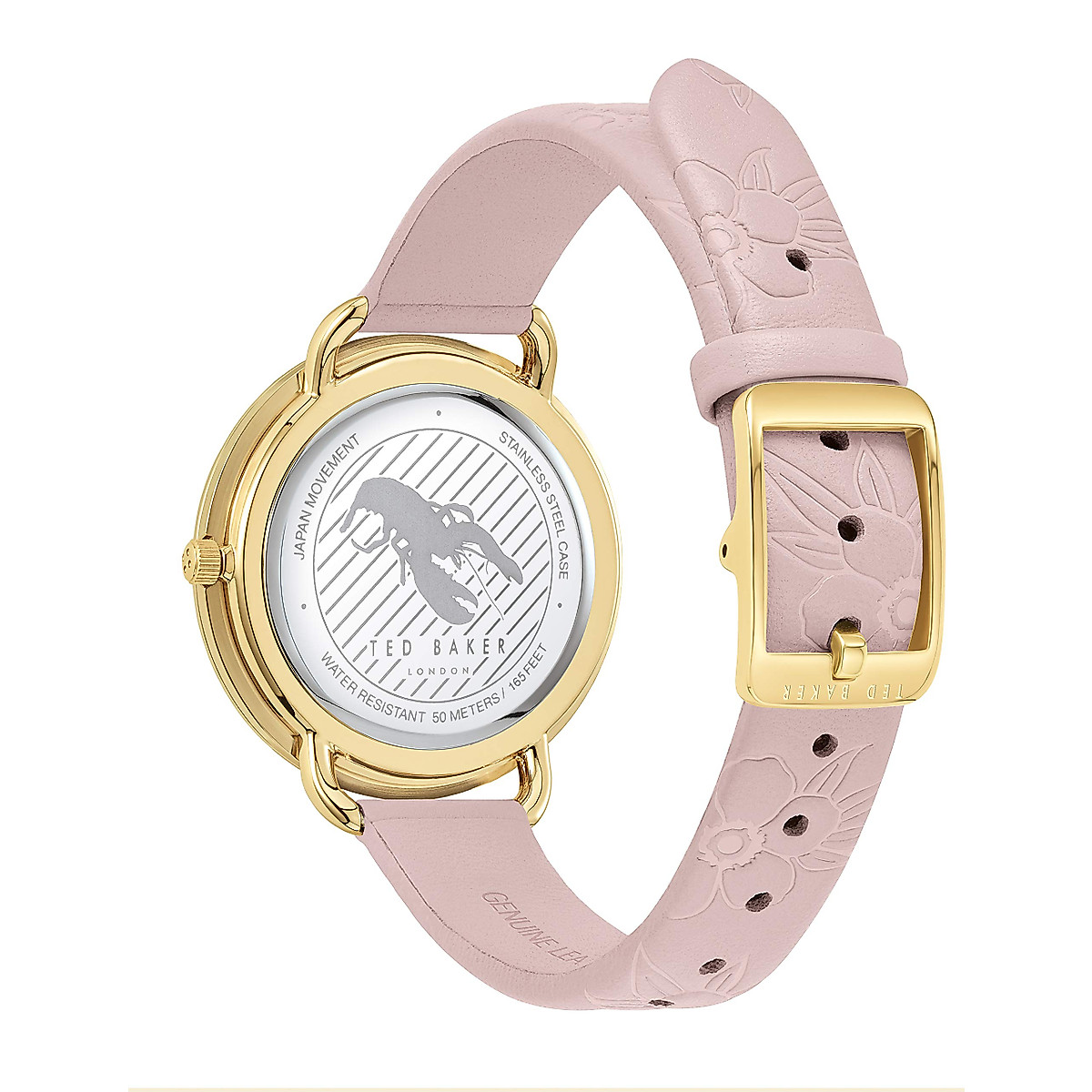 Ted Baker Women's HETTTIE Quartz Watch with Stainless Steel Strap, Pink, 14 (Model: BKPHTS005)