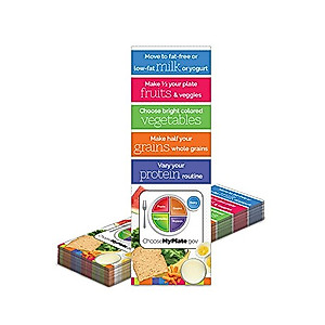 100 Nutrition Bookmarks | Choose MyPlate Bookmarks | 2 ½” x 7 ½”, 100 per Package, 2-Sided