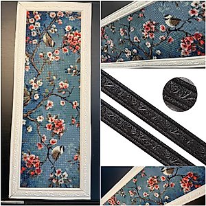 JATOK Diamond Painting Frame,2pcs 230cm/Roll Multifunction Self Adhesive 3D Pattern Edge Decoration Mouldings Trim Border Frame