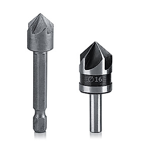 【𝐄𝐚𝐬𝐭𝐞𝐫 𝐏𝐫𝐨𝐦𝐨𝐭𝐢𝐨𝐧】 Countersink Drill Bit Set, 5 Pcs/Set High Speed Steel Industrial Countersink Drill 5 Flutes Woodworking Chamfering Cutter