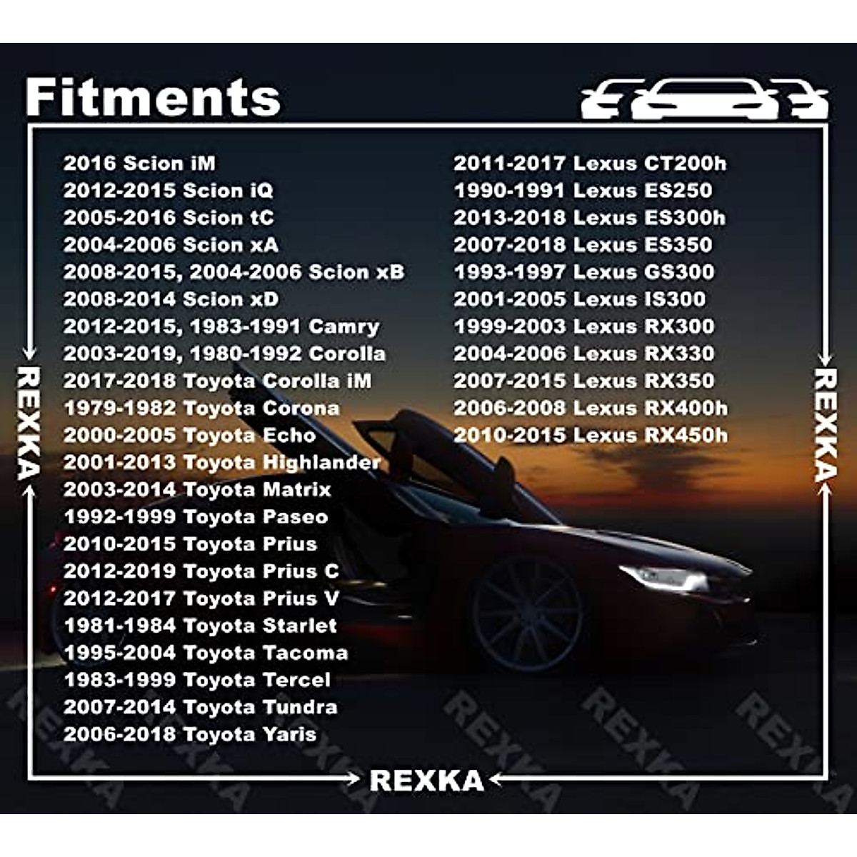 Rexka 40pcs Fender Liner Wheelhouse Liner Mud Guard Nylon Screw Grommet Nut Retainer Compatible with Toyota Lexus 90189-06013 Camry Corolla Highlander Tundra Tacoma Sequoia