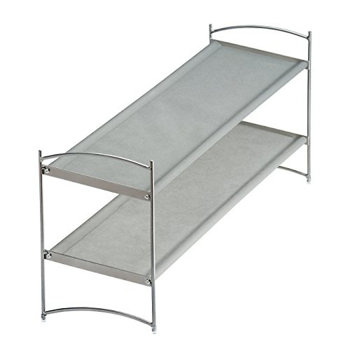 Lynk Vela Stackable Shoe Shelves 2 Tier - Shoe Rack Shelf - Platinum