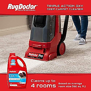 Rug Doctor Pro Deep Commercial Carpet Cleaning Machine with Motorized Upholstery Tool, Large Red Commercial Grade Carpet Cleaner, Includes 48 oz. of Oxy Cleaning Solution