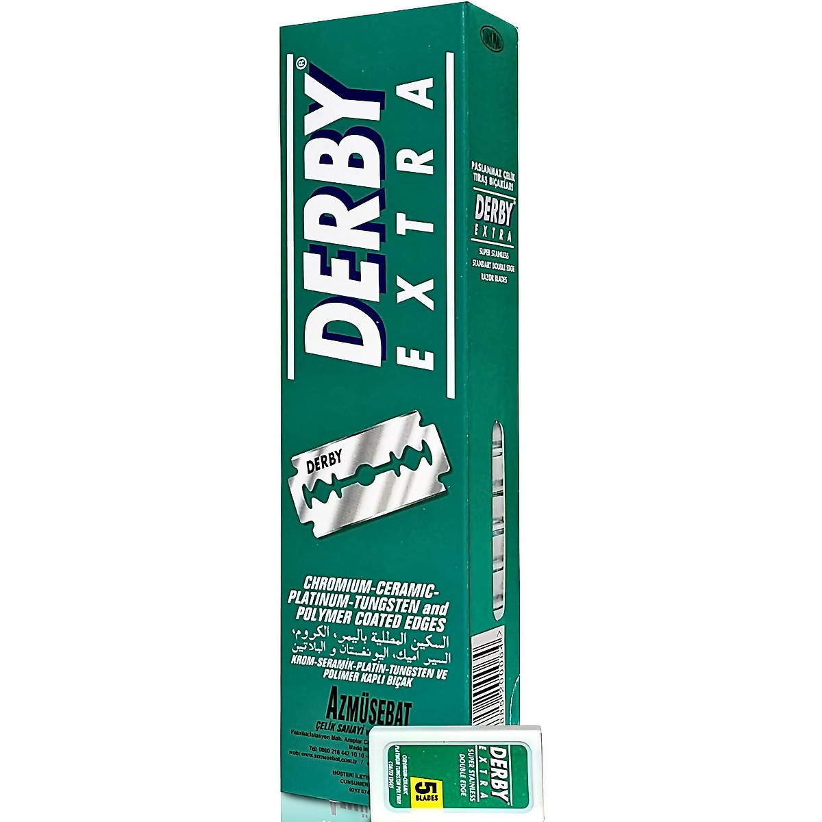 100 "Derby Extra Professional" Double Edge Razor Blades for straight razor