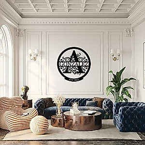 Customized Family Name Sign Personalized Last Name Metal Signs Custom Last Name Sign Metal Wall Art Split Letter Name Sign Door Hanger Monogram Wall Decor Metal Sign Wedding Gift