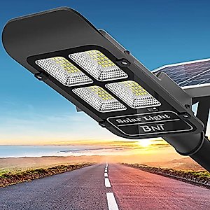 BNT 300W Solar Street Lights Outdoor, 30000LM LED Solar Flood Light, Dusk to Dawn Super Bright LED Solar Powered Street Light with Remote Control, for Yard, Parking Lot, Stadium