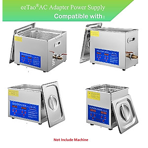 eeTao 3-Prong AC Power Cord Compatible with VEVOR 2L-15L Digital Ultrasonic Cleaner with Digital Timer & Heater Power Supply Cable Cord Replacement AC Charging Cable