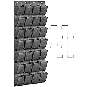 KEETDY 28 Large Pockets Over The Door Shoe Organizer and 12 Large Clear Pockets Hanging Shoe Organizer