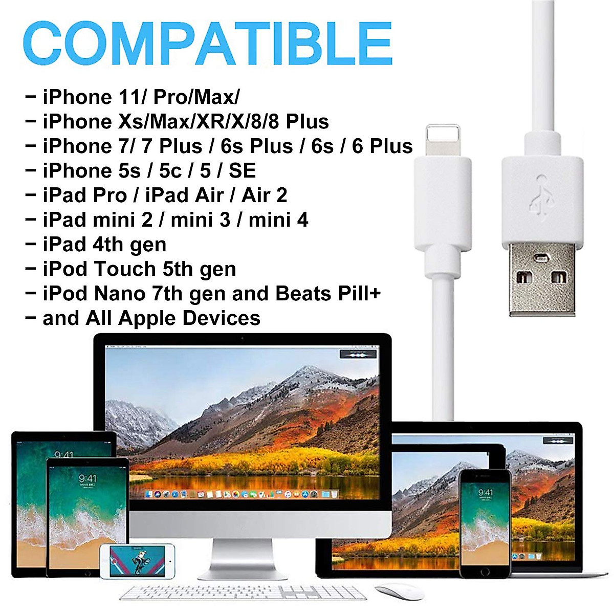 Short Phone Charger Cable (6 Pack 1 FT Cord) Compatible with Cellphone, All USB Charging Station, CLZHome Fast Charge & Sync Data Cables for Phone 11 Pro Xs MAX XR X 8 7 7 Plus 6s 6s Plus 6 6 Plus