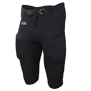 Rawlings | Adult Game/Practice Football Pants, Black, X-Large