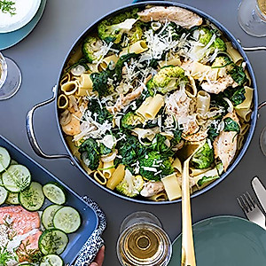 GreenPan Valencia Pro Hard Anodized Healthy Ceramic Nonstick 3.8 Quart Sauteuse Pan with 2 Handles and Lid, PFAS-Free, Induction, Dishwasher Safe, Oven Safe, Gray