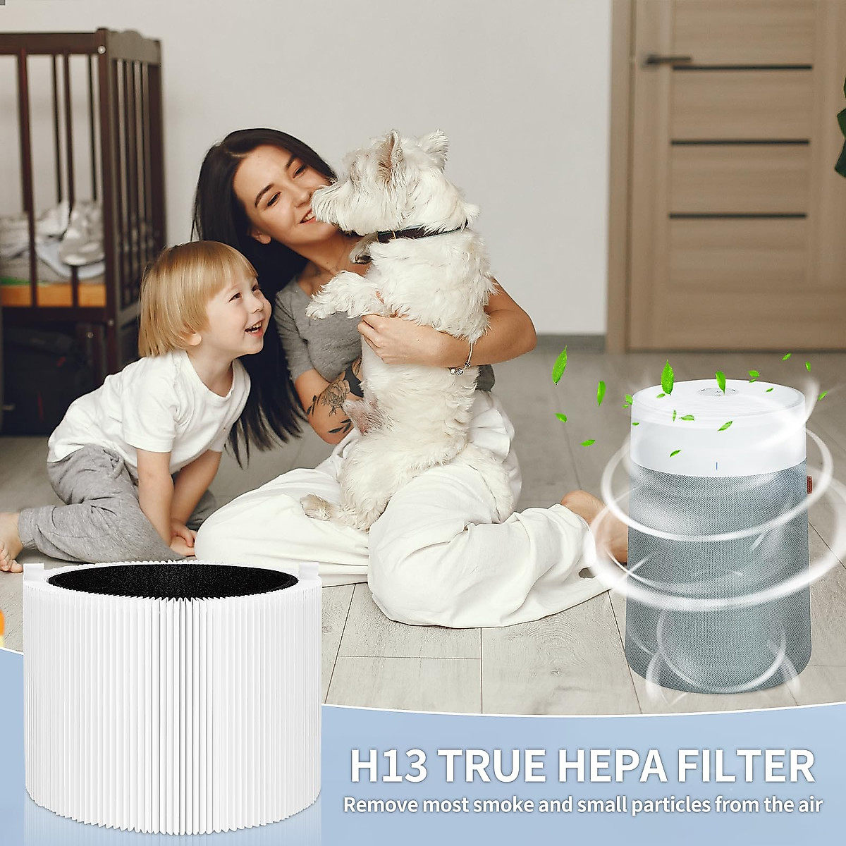 311i MAX Replacement filter Compatible with BLUEAIR Blue Pure 311i Max Air Purifier F3MAX, H13 True HEPA 2-in-1, 2Pack, by HODSEUKIN.