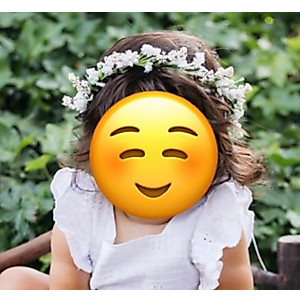 Vividsun Flower Crown Floral Headband Baby Breath Crown Flower Girl Headpiece