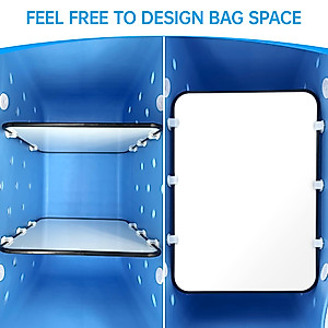 Exnemav 2× Divider Tray & 1× Phone Holder for Bogg Bag Accessories - XL Bogg Bag Insert Divider, Organizing Bogg Bags and Divide Space, Phone Organizer & Tray Insert for Beach Bag (Black&White)