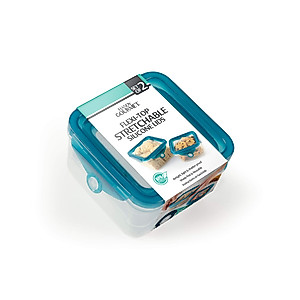 Handy Gourmet Flexi-Top Reusable Containers, BPA Free - Square, Set of 2