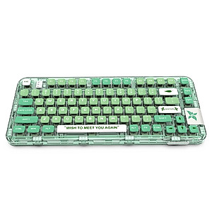 GK GAMAKAY GK75 75% RGB Transparent Gasket Mechanical Keyboard, Bluetooth/USB-C/2.4GHz 80 Keys Hot Swap Gateron Yellow Switch 2.0 KSA Profile PBT Keycaps Gaming Keyboard (Mint Green)