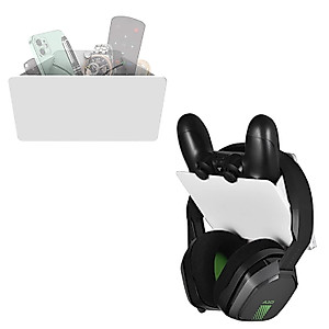 Holder Wall Mount Damage-Free (2 Pack),can be folded，Compatible with Game Controller，Headphone, Mobile Phone, Remote Controller, for Kitchen, Living Room, Bathroom, Bedside, Office