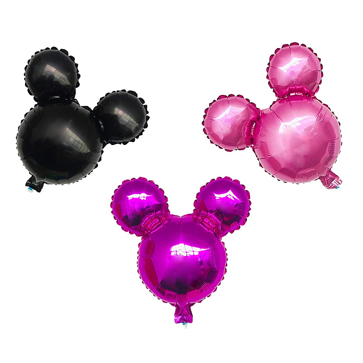 33pcs Minnie's Party Latex Balloons, Pink Mouse Aluminum Film Balloons, Pink, Red, Black balloons, Children's Birthday Party Supplies
