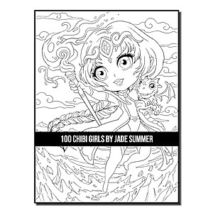 100 Chibi Girls: An Adult Coloring Book Collection with Cute Girls, Fantasy, Horror, Christmas, and More!