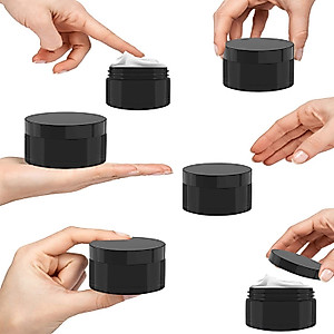 4 oz Plastic Pot Jars Round Clear Leak Proof Plastic Cosmetic Container Jars for Cosmetic, Lotion, Cream, Eye shadow, 12 Pcs.