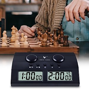 LEAP Chess Clock Professional Chess Timer with Indicator Light and Alarm Clock Features Great for Chess, I-GO, Chinese Chess and Other Board Games（PQ9902C）