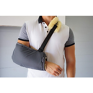 MILABERT Genuine Sheepskin Elbow Protector | Wool Elbow Protector | Elbow Injury Support | Natural Healing | Elbow Support | One Size Unisex