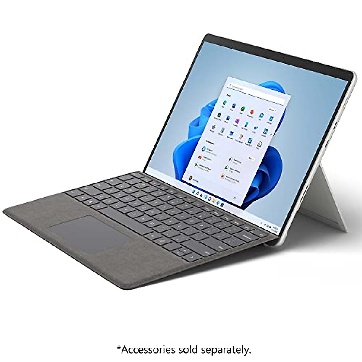 Microsoft 8PN 00001 Surface Pro 8 13" Touch Intel i5-1135G7 8GB/128GB Laptop - Platinum Bundle Surface Pro Signature Mechanical Keyboard, Black and 1 YR CPS Enhanced Protection Pack