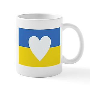 CafePress Ukraine Heart Mugs Ceramic Coffee Mug, Tea Cup 11 oz