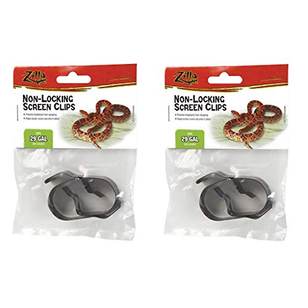 Zilla Fresh Air Non-Locking Screen Clips, Small (2 Pack - Small)