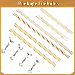 Needlepoint Embroidery Tapestry Scroll Frame Cross Stitch Frame Wooden Needlepoint Stretcher Frame Wood Needlework Frame Quilting Hoop Stand Stitching Needlepoint Holder Tool for Sewing, 12 x 21 Inch