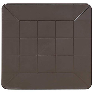 Sunnydaze 18-Inch Square Indoor/Outdoor Plastic Side Table - Set of 2 Tables - Brown
